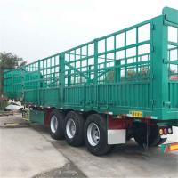 China 3/4 Axle 60/80 Ton 12R20 Tire Livestock Cargo Fence Semi-Trailer Animal Transport Trailer with Dual Line Braking System for sale