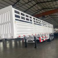 China 3/4 Axle 60/80 Ton 12R20 Tire Livestock Cargo Fence Semi-Trailer Animal Transport Trailer with Dual Line Braking System for sale