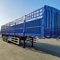 China 3/4 Axle 60/80 Ton 12R20 Tire Livestock Cargo Fence Semi-Trailer Animal Transport Trailer with Dual Line Braking System for sale