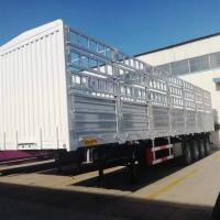 China 3/4 Axle 60/80 Ton 12R20 Tire Livestock Cargo Fence Semi-Trailer Animal Transport Trailer with Dual Line Braking System for sale