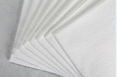 China 130g White Pearl Grain 100%Viscose Cross Spunlaced Non-Woven Tissue for sale