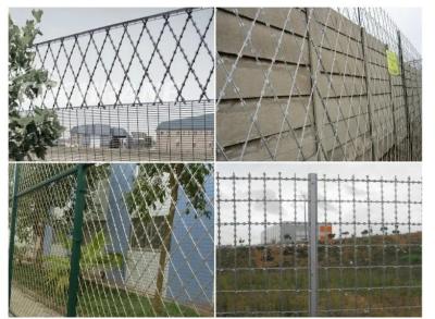 China Wholesale hot dipped galvanized steel Razor blade fence anti climb barbed welded wire mesh fence welded razor wire mesh for sale