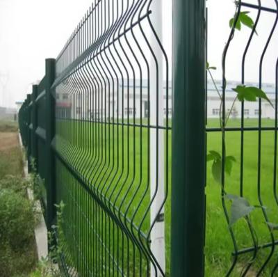 China Hot Selling Cheap Custom Wholesale Green Dark PVC 3D Curved Wire Mesh Fence For Orchard Periphey for sale