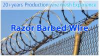 China Hot Dipped Barbed Wire Concertina Security Razor Barbed Wire Anti-climb Security Razor Barbed Wire for sale