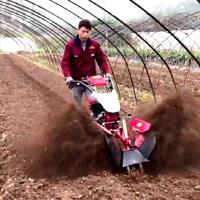China Tiller Gasoline Hand Push Mini Tiller For Ditching With High Safety Level 4.05KW for sale