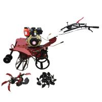 China Improved 178F Diesel Engine Four-Wheel Drive Mini Power Tiller Cultivator for Farming for sale