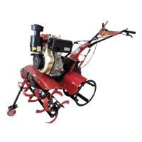 China 186F Diesel Engine Four-Wheel Drive Mini Power Tiller Cultivator for Farming Equipment for sale