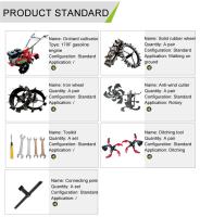 China Orchard Small Tractor Tiller with Gasoline Power Type Cultivator Gear Transmission for sale