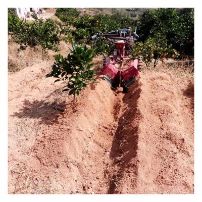 China High Safety Level Orchard Tilling Economical Gasoline 3 Point Mini Walking Ditcher Trencher Machine for sale