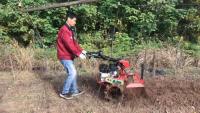 China 177F Gasoline Engine Four-Wheel Drive Mini Power Tiller Cultivator for Farm and Garden for sale