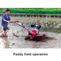 China Gasoline Power Type 160*62*108cm Four-Wheel Drive Mini Rotary Tiller for Farm Weeding for sale