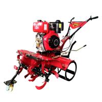 China 186F Diesel Engine Four-Wheel Drive Mini Power Tiller Cultivator for Farms Efficiency for sale