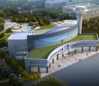 China Multi Storey Volleyball Steel Building Gym Flat Roof Construction for sale