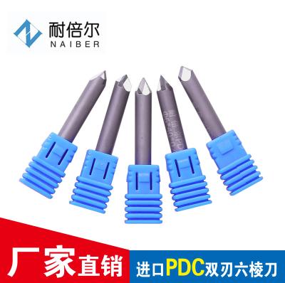 China PDC diamond engraving tool double edge knife stone carving  tombstone engraving tool for sale