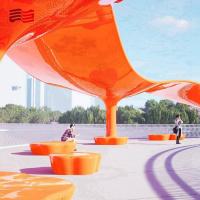 China Customizable Outdoor Metal Pavilion for City Park Public Art Sculpture Shade Look for sale