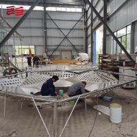 China Metal Pavilion for Outdoor Sculpture and Public Art Unique Rose-Shaped Abstract Design for sale
