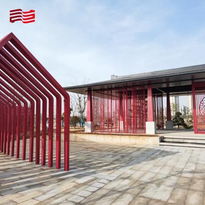 China Die Casting Technique Stainless Steel Outdoor Sculpture Pavilion for Chinese Style Art for sale