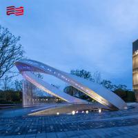 China Customized Stainless Steel Sculpture for Urban Space Outdoor Circular Metal Sculpture for sale