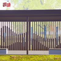 China 6 Color Printing Luxury Modern Outdoor Shading Pergola Steel Sculpture Customizable Size for sale