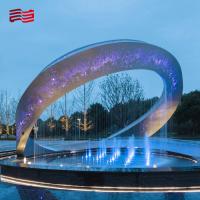 China Customized Stainless Steel Sculpture for Urban Space Outdoor Circular Metal Sculpture for sale