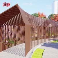 China 6 Color Printing Luxury Modern Outdoor Shading Pergola Steel Sculpture Customizable Size for sale