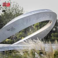 China Customized Stainless Steel Sculpture for Urban Space Outdoor Circular Metal Sculpture for sale