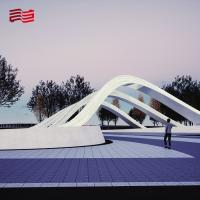 China Customizable Design Modern Stainless Steel Hollowed Out Art Arch Sculpture for Outdoor for sale