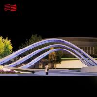 China Customizable Design Modern Stainless Steel Hollowed Out Art Arch Sculpture for Outdoor for sale