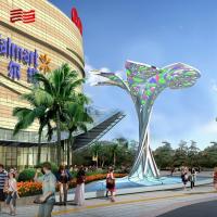 China Customized Modern Style Metallic Luster Supports Outdoor Landscape Sculpture for Mall for sale