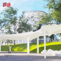 China Modern Style White Stainless Steel Art Gallery Steel Structure Sculpture Emberwind Pergola for sale