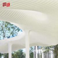 China Modern Style White Stainless Steel Art Gallery Steel Structure Sculpture Emberwind Pergola for sale