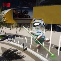China Stainless Steel Panda Shape Landscape Sculpture for Outdoor Decoration and Landscaping for sale