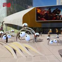 China Stainless Steel Panda Shape Landscape Sculpture for Outdoor Decoration and Landscaping for sale