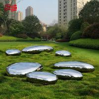 China Stainless Steel Modern Style Art Furniture with Pebble Fountain and Mirror Surface for sale