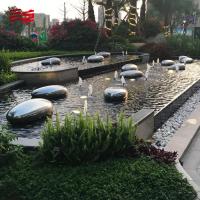 China Stainless Steel Modern Style Art Furniture with Pebble Fountain and Mirror Surface for sale