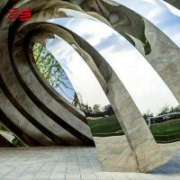 China Large Stainless Steel Park Sculpture for Landscape Modern Metal Landscape Sculpture for sale
