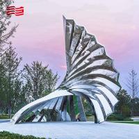 China Large Stainless Steel Park Sculpture for Landscape Modern Metal Landscape Sculpture for sale