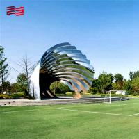 China Large Stainless Steel Park Sculpture for Landscape Modern Metal Landscape Sculpture for sale