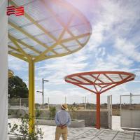 China Stainless Steel Outdoor Sunshade Pavilion in Various Color Combinations for Landscaping for sale