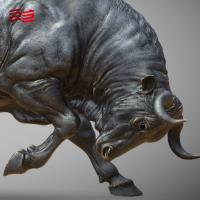 China Europe Regional Feature Life-size Outdoor Bronze Bull Sculpture Animal Statue for sale