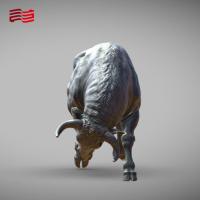 China Europe Regional Feature Life-size Outdoor Bronze Bull Sculpture Animal Statue for sale
