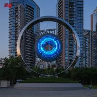 China Stainless Steel Large Photoelectric Interactive Device for City Park Sculpture Square for sale