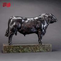 China Artistic Installation Life-size Stainless Steel Bull Pipe Statue for Modernistic Style for sale