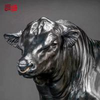China Artistic Installation Life-size Stainless Steel Bull Pipe Statue for Modernistic Style for sale