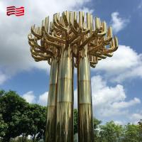 China Large Stainless Steel Tree Sculpture Custom Urban Public Art for Square Customization for sale