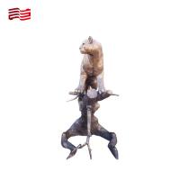 China Hand-forged Bronze Leopard Statue Custom Color for Metal Animal Sculpture in Life-size for sale