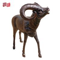China Modernistic Style Custom Color Bronze Bighorn Sheep Garden Sculpture for Outdoor Decor for sale