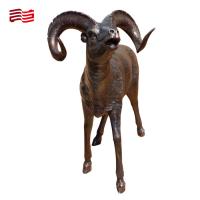 China Modernistic Style Custom Color Bronze Bighorn Sheep Garden Sculpture for Outdoor Decor for sale