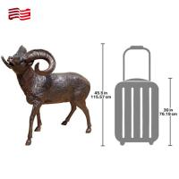 China Modernistic Style Custom Color Bronze Bighorn Sheep Garden Sculpture for Outdoor Decor for sale