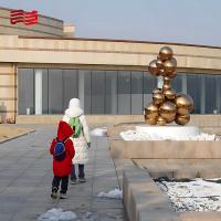 China 1 Color Print Method Sculpture with Stainless Steel Metal Balls and Mirror Technology for sale